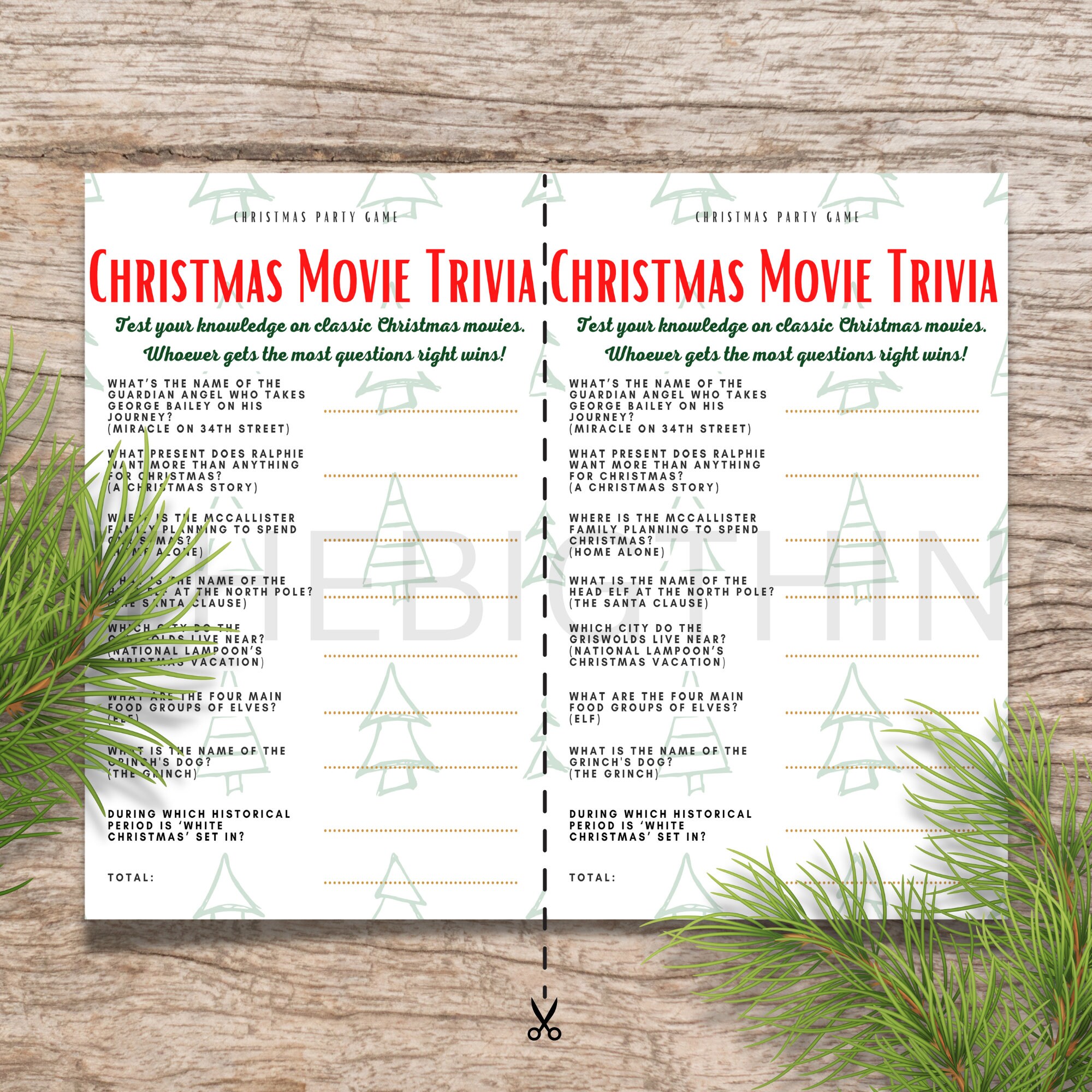 Christmas Movie Trivia Game | Christmas Printable Game | Christmas ...