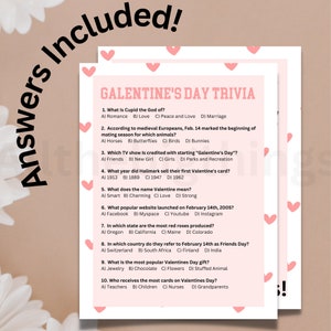 Galentines Day Trivia Game, Galentines Day Party Game, Valentines Day ...