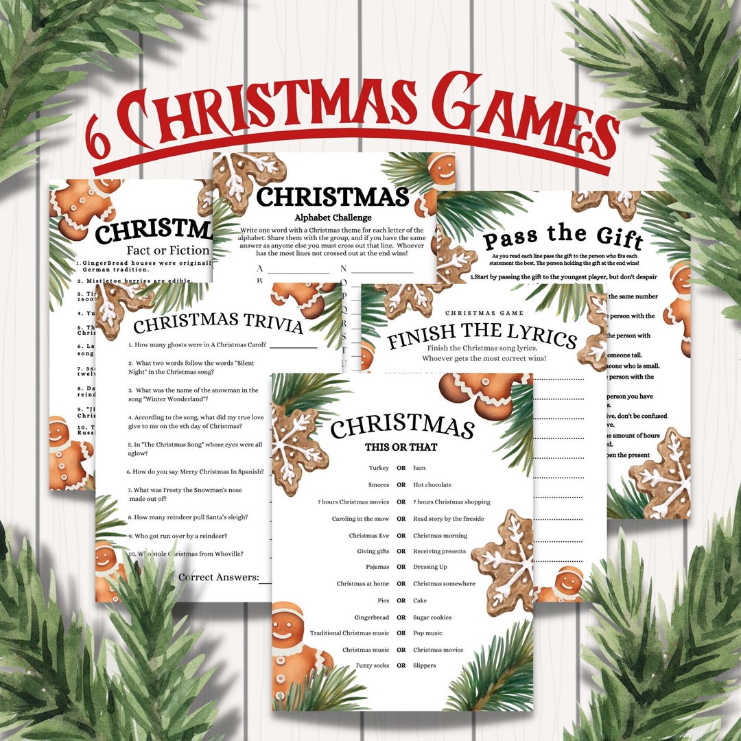 Christmas Games Bundle, Holiday Game Bundle, INSTANT DOWNLOAD ...