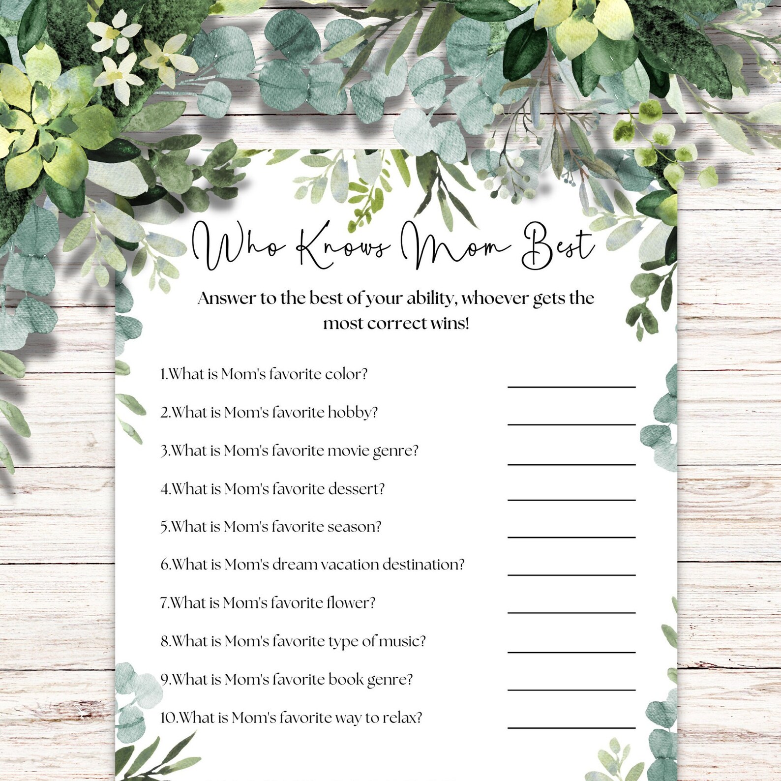 Mother's Day Trivia Quiz | Who Knows Mom Best | Mother Day Trivia Game ...