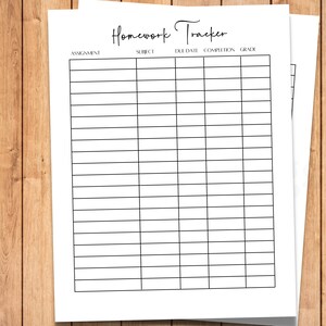 Printable Homework To-do-list , Fillable Homework Planner, Homework ...