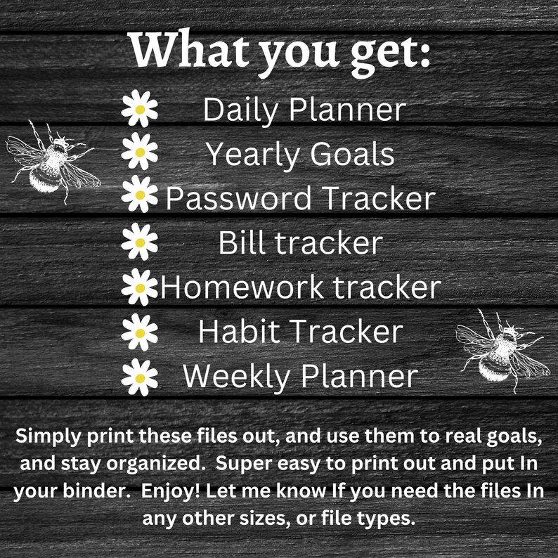Printable Goal Planner Bundle, Daily Weekly Monthly Quarterly Yearly ...