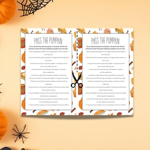 Pass the Pumpkin Game Halloween Printable, Left Right Game East ...
