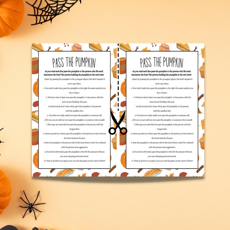 Pass the Pumpkin Game Halloween Printable, Left Right Game East ...
