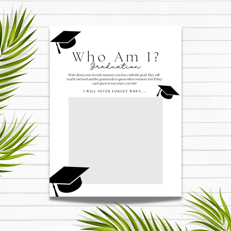 Who Am I | Who Knows the Graduate Best Game | Graduation Party Games ...