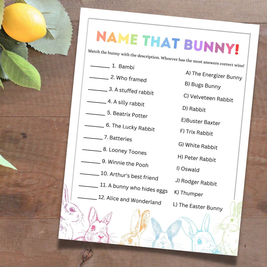 Famous Bunny Game | Funny Easter Games | Easter Games | Easter Games ...