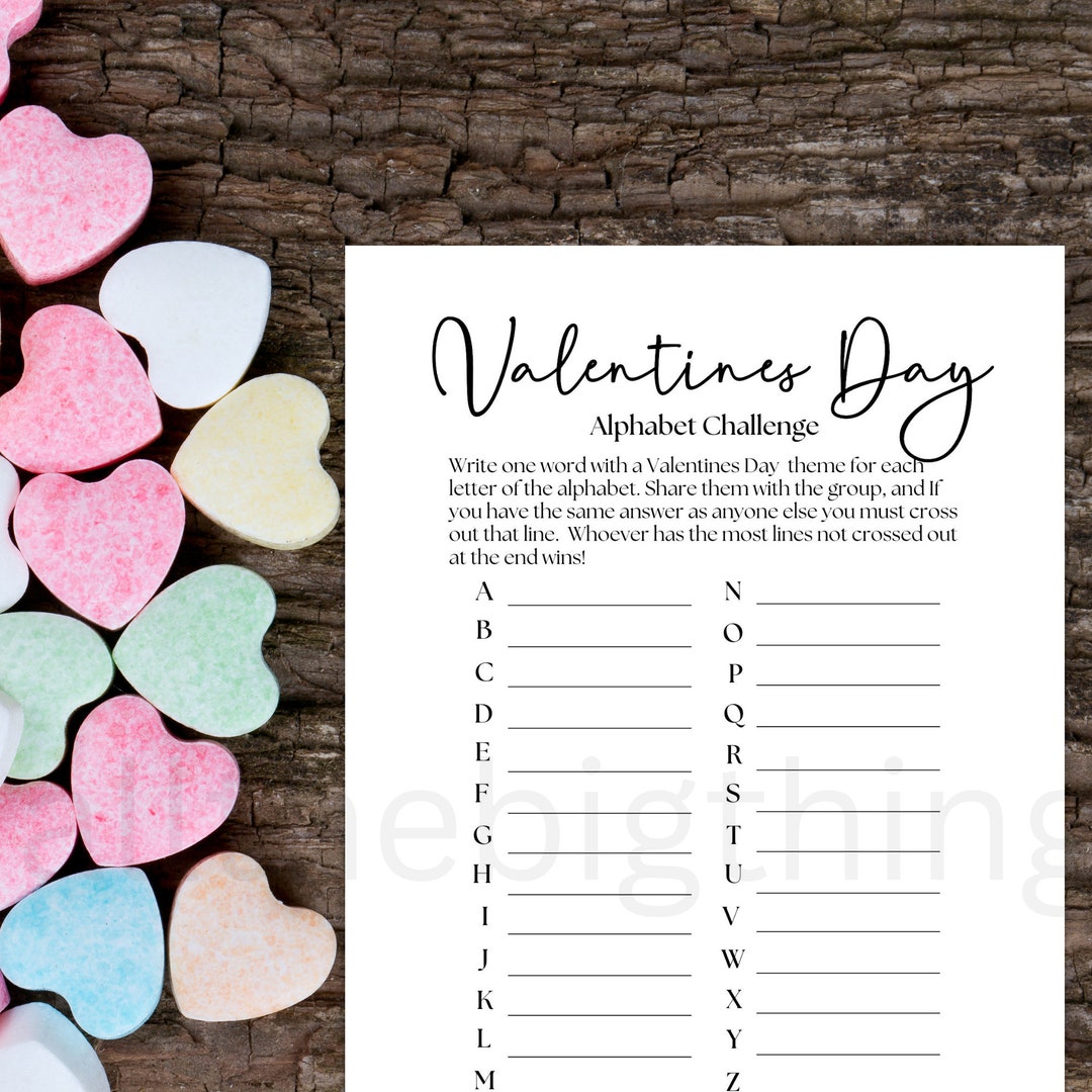 Valentine's Day Game Printable, Valentine's Game for Students, Groups ...