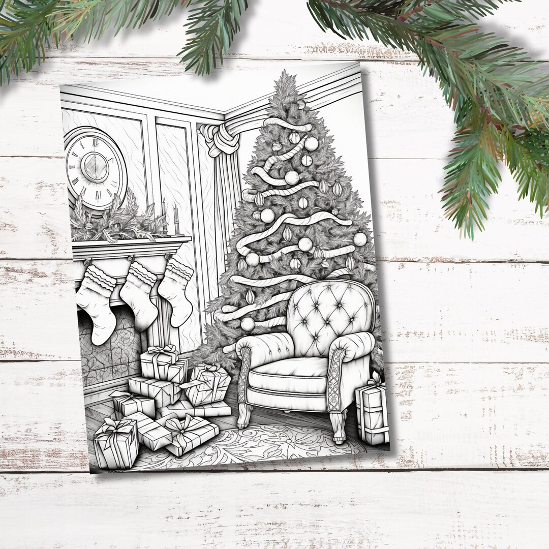 Coloriages de Noël, pages à colorier de Noël à imprimer, pages à ...