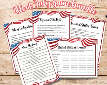 Red, White, and Blue Game, 4th of July Game, Patriotic Game ...