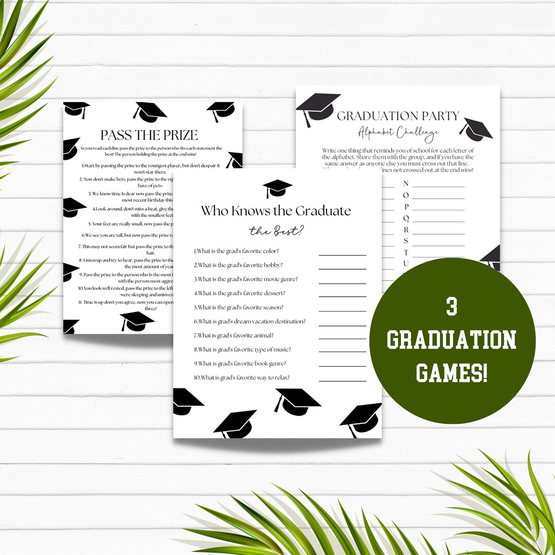 Graduation Games Bundle, Graduation Games Printable, Graduation Party ...