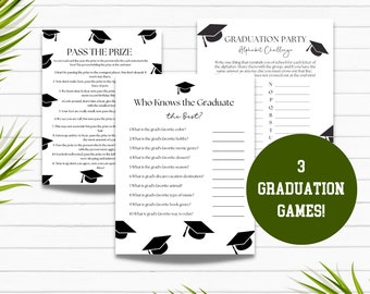 Graduation Games Bundle, Graduation Games Printable, Graduation Party ...