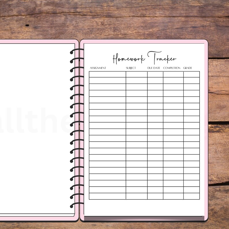 Printable Homework To-do-list , Fillable Homework Planner, Homework ...