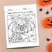 Halloween Coloring Page, Large Form for Toddler, Digital Download ...