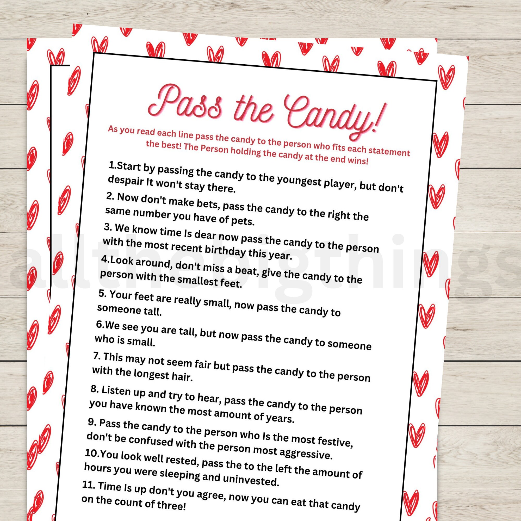 Valentine's Day Pass the Candy | Valentine's Party Games | Valentines ...