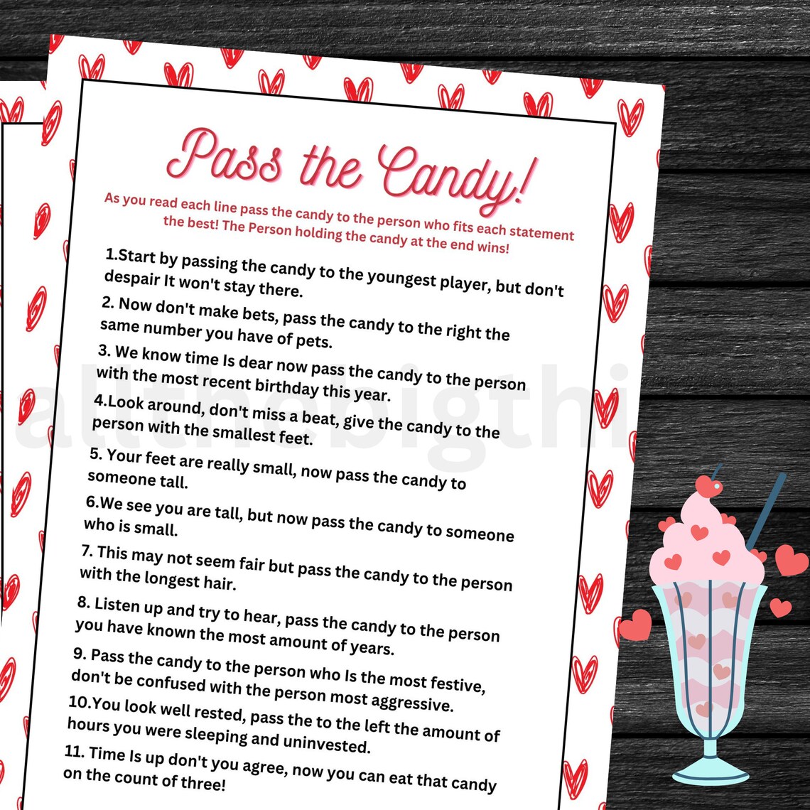 Valentine's Day Pass the Candy | Valentine's Party Games | Valentines ...