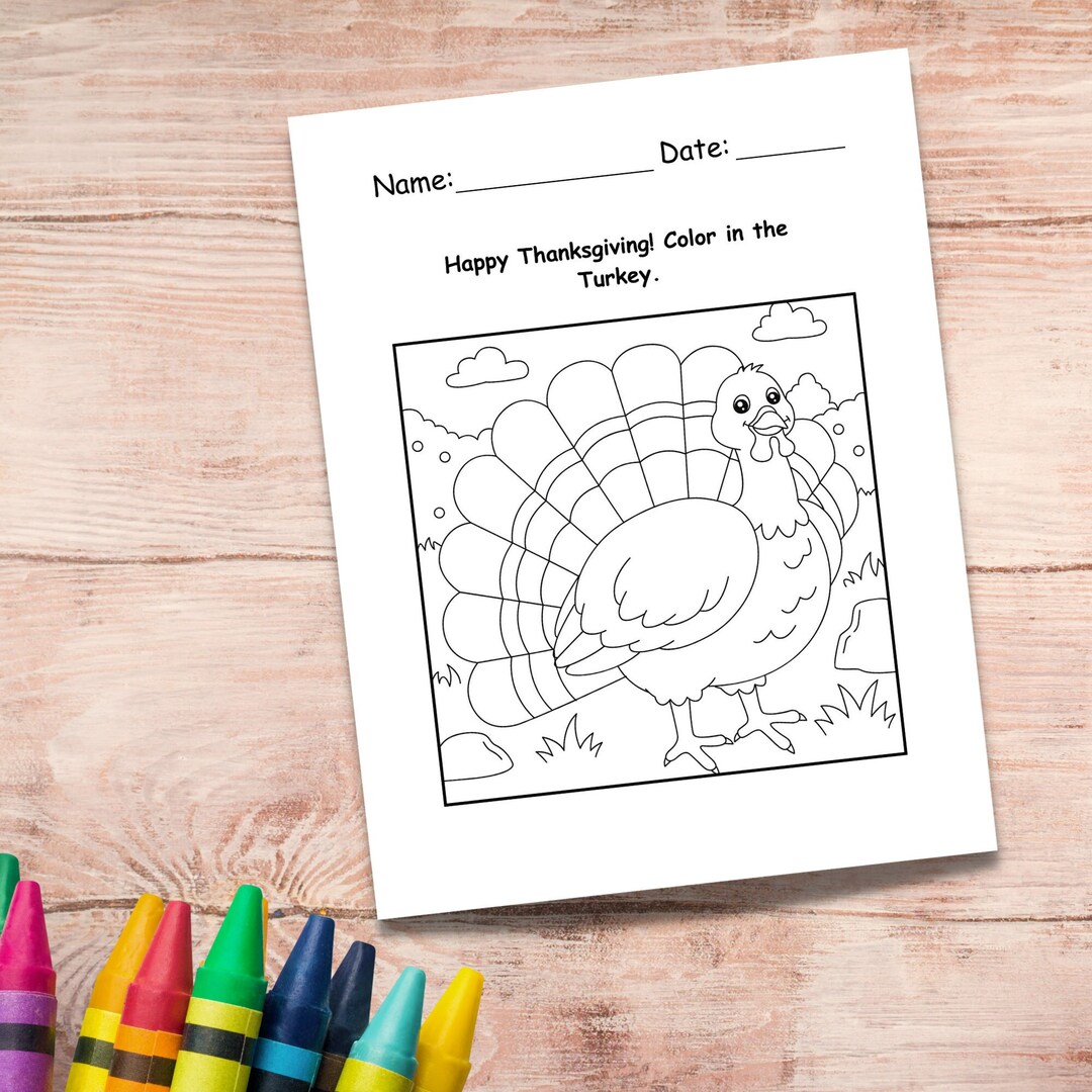 Thanksgiving Coloring Page, Instant Download,thanksgiving Coloring ...