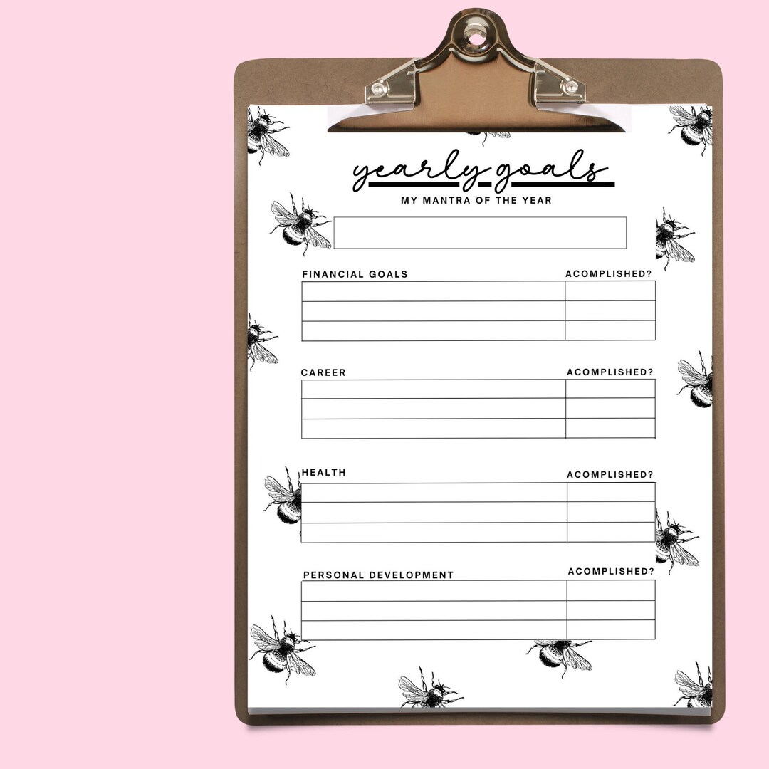 Top 4 Goals - Yearly Goals, Quarterly Goals, Monthly Goals, Weekly ...