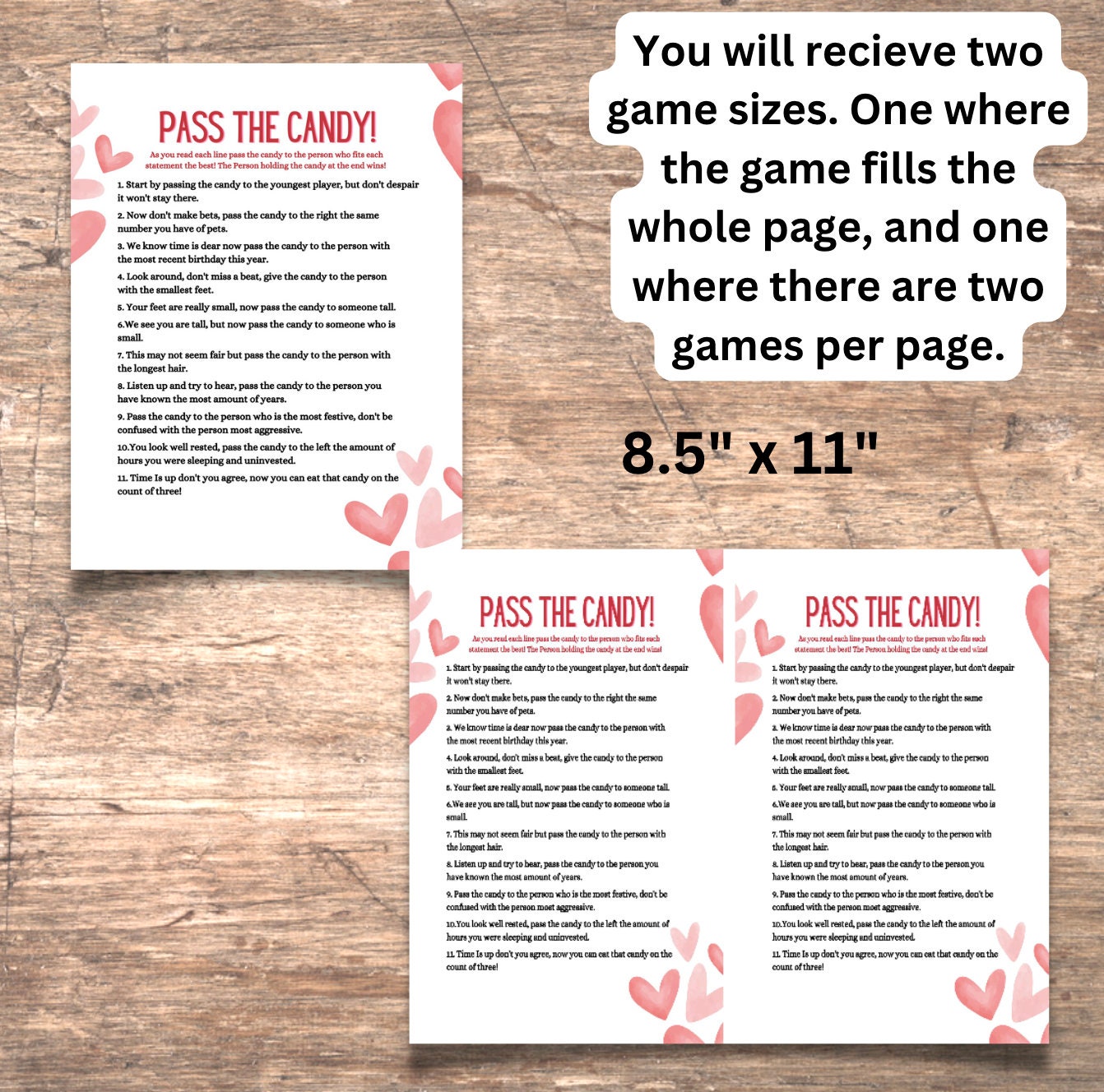 Valentine's Day Pass the Candy | Valentine's Party Games | Valentines ...