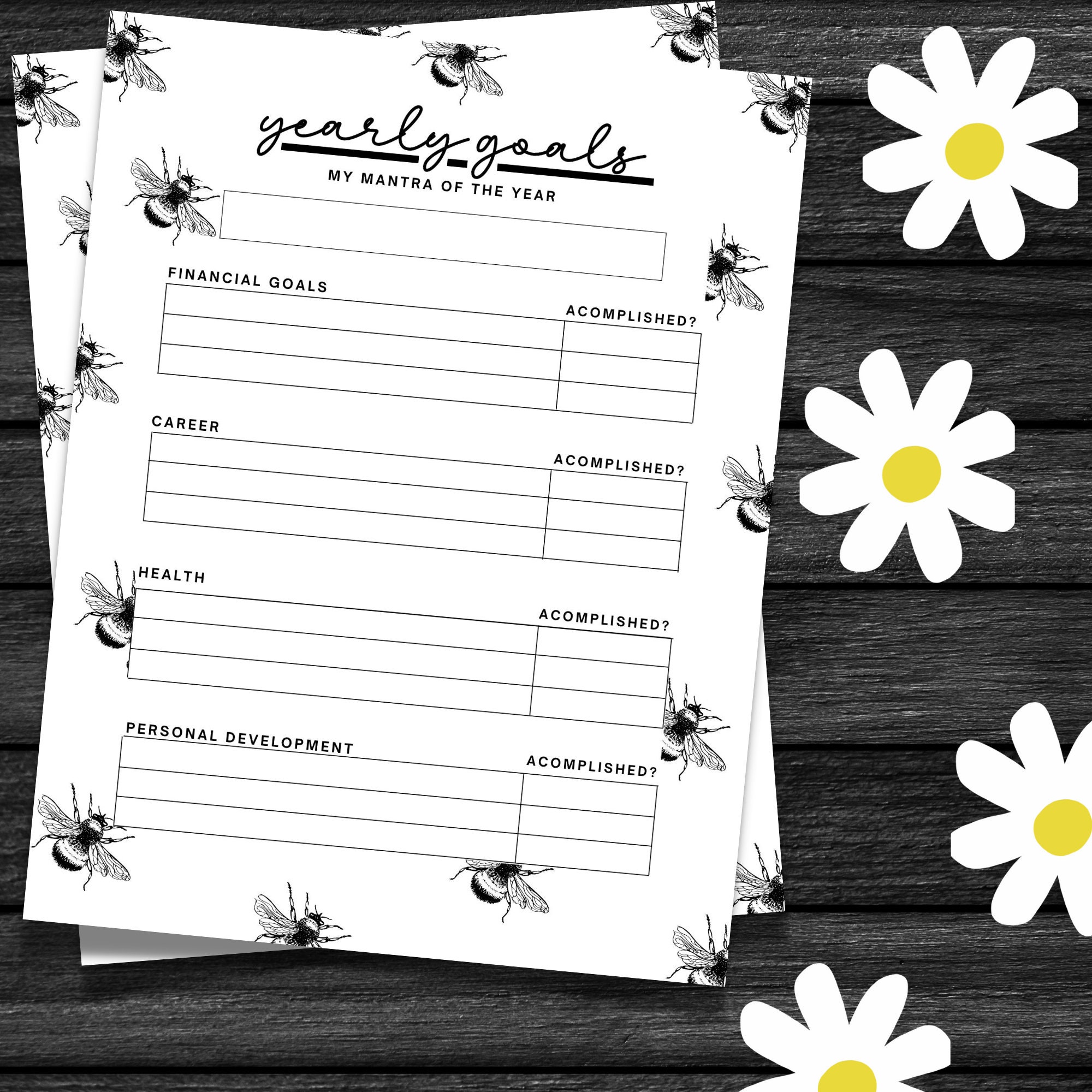 Top 4 Goals - Yearly Goals, Quarterly Goals, Monthly Goals, Weekly ...