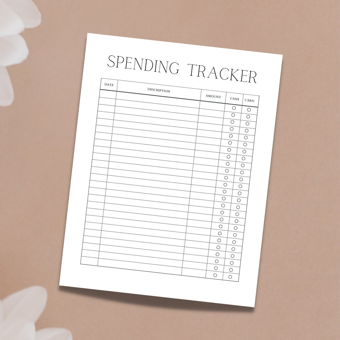 Weekly Spending Tracker, Spending Tracker, Expense Tracker Printable ...