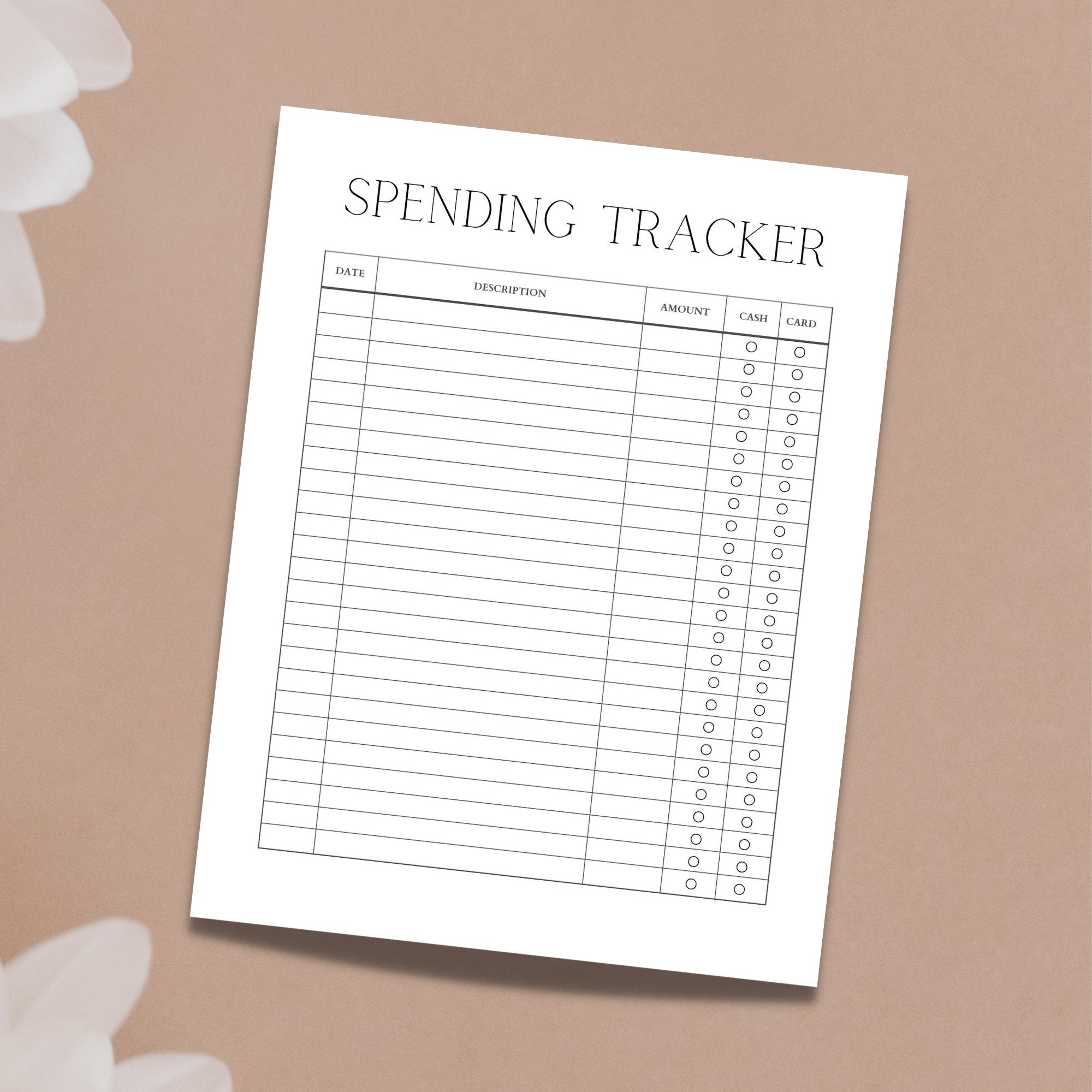 Weekly Spending Tracker, Spending Tracker, Expense Tracker Printable, Spending Log, Purchase ...