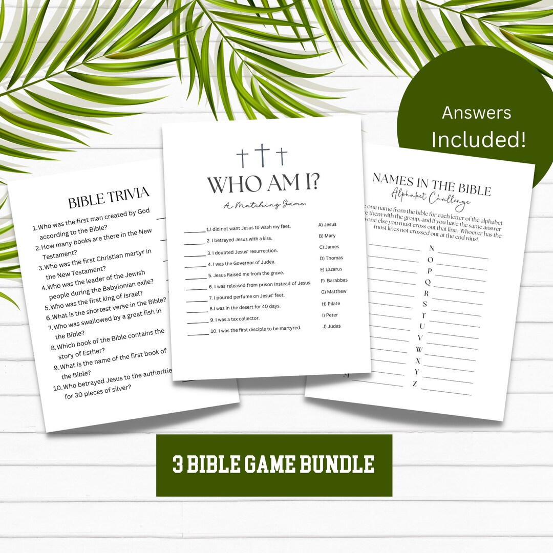 3 Bible Games| Bible Trivia | Bible Trivia Game | Bible Games ...