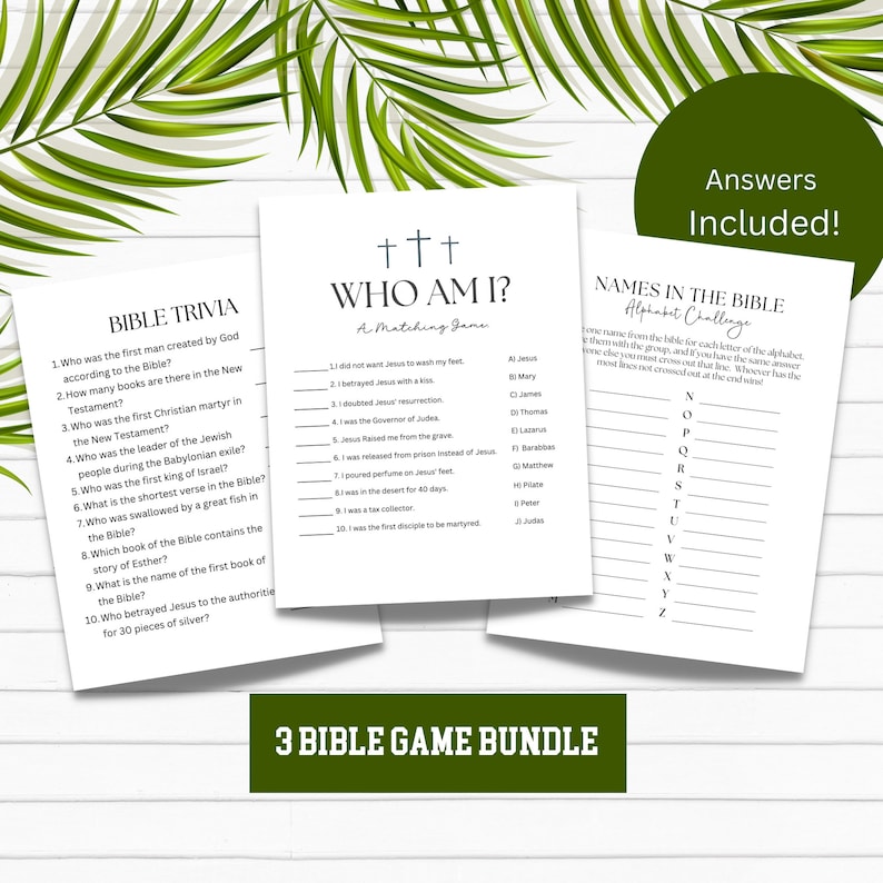 3 Bible Games| Bible Trivia | Bible Trivia Game | Bible Games ...