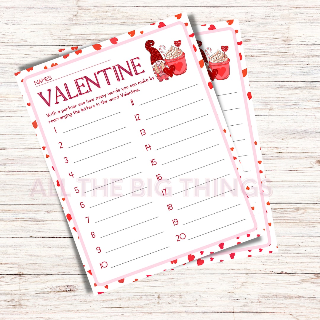 Valentines Day Game, Valentines Game, Classroom Valentines Game ...
