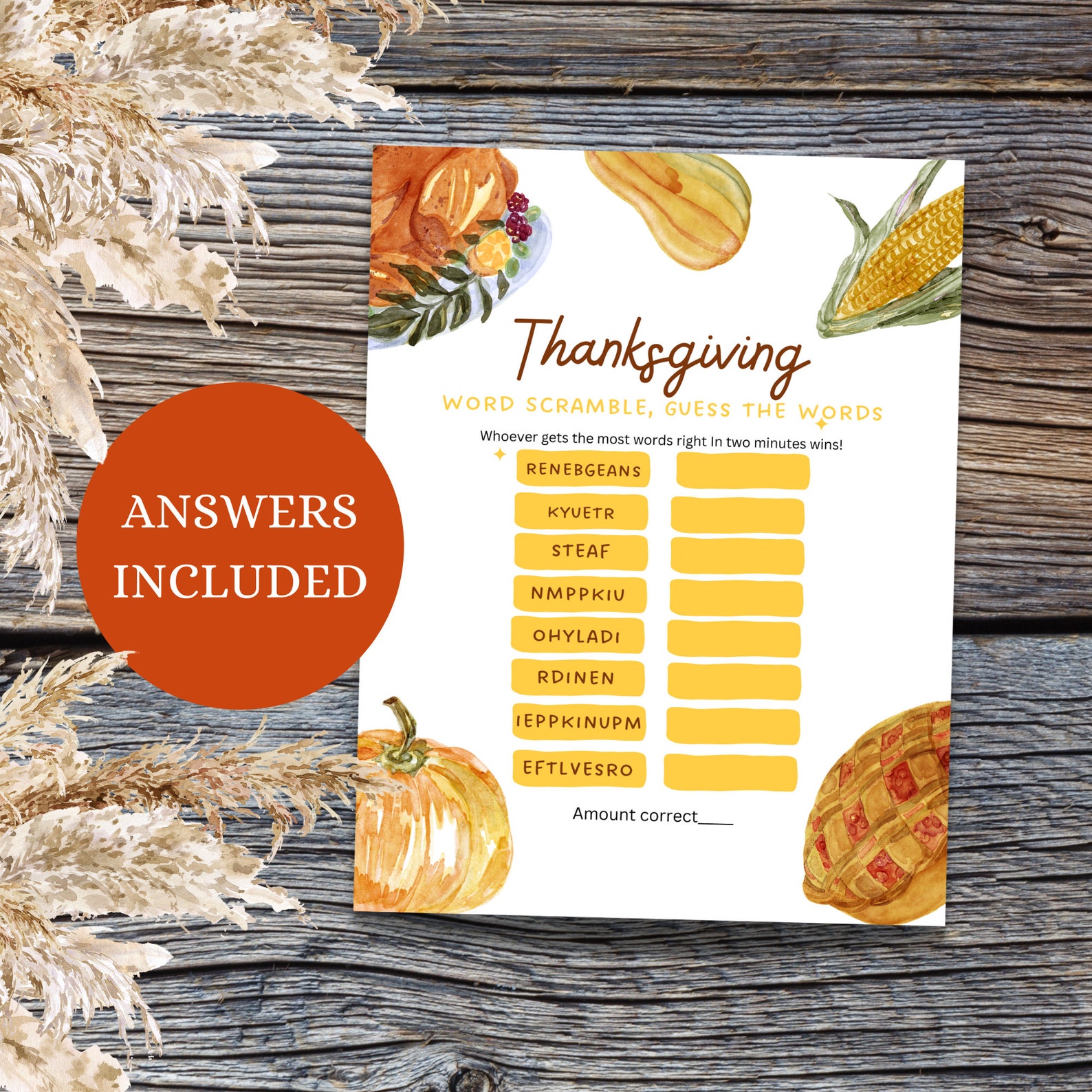 Thanksgiving Games Bundle, Printable Games, Dinner Party Games ...