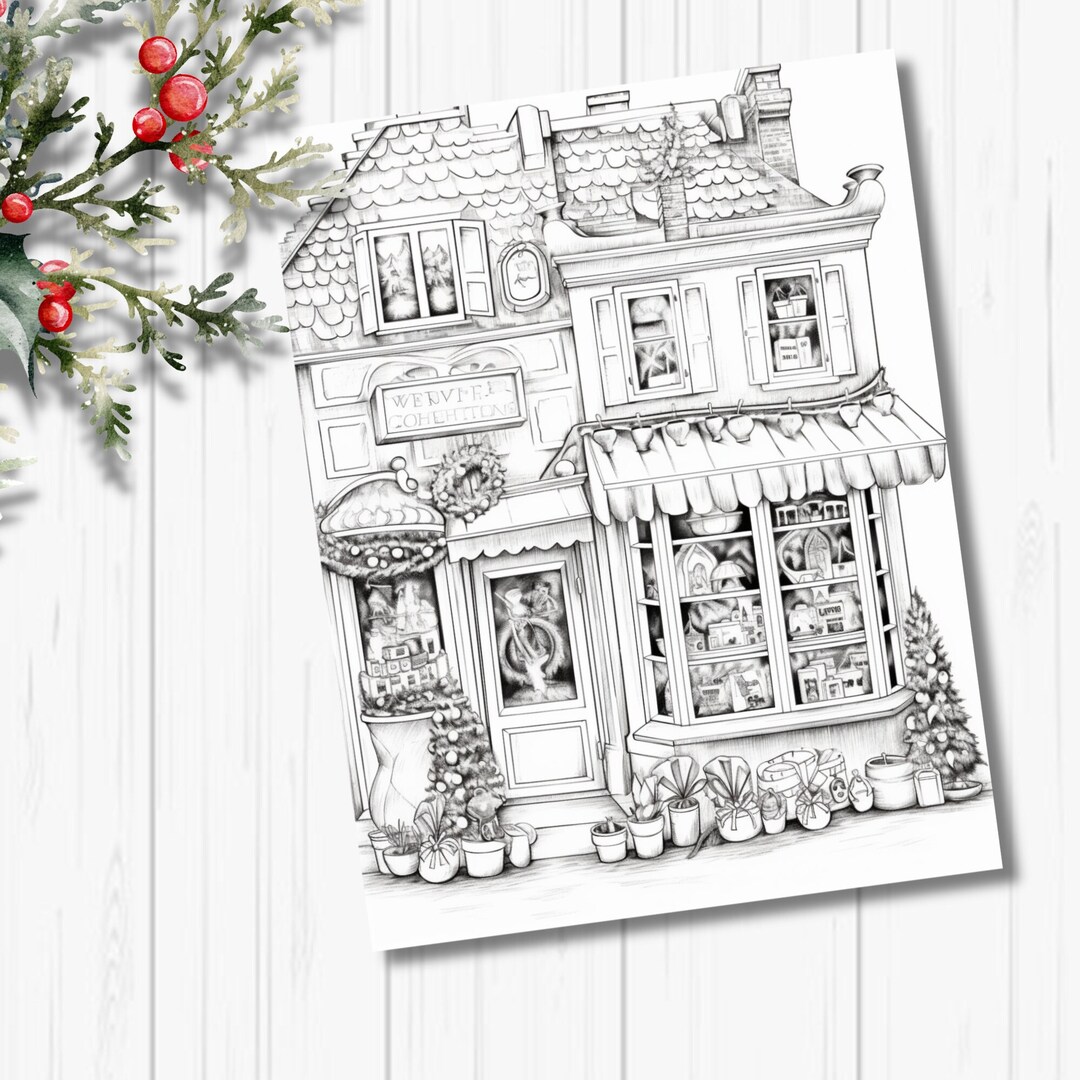 Adult Coloring, Christmas Activity,christmas Coloring, Christmas Color ...