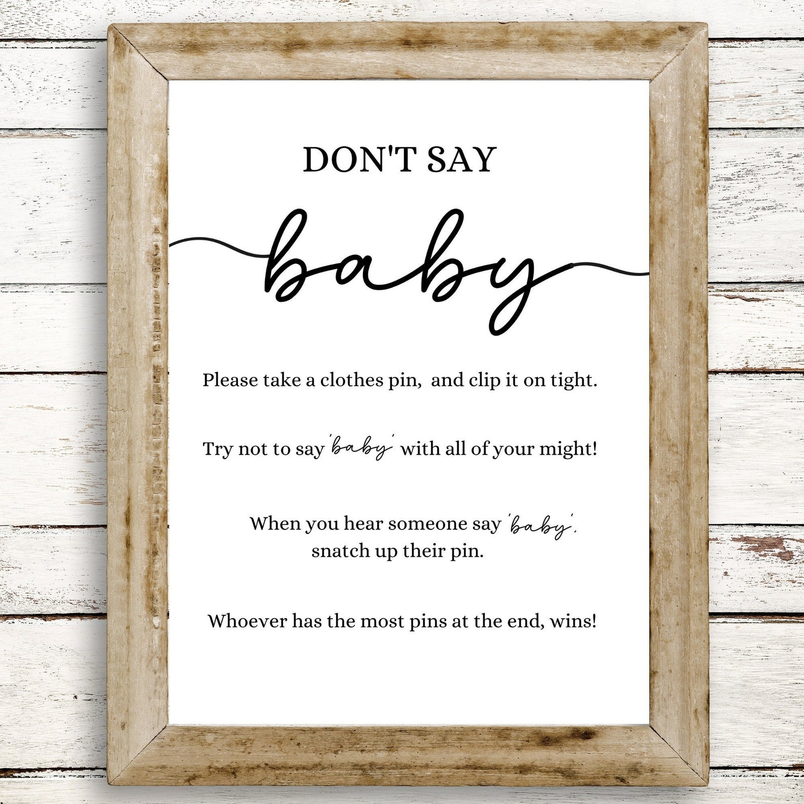 Don't Say Baby Game, Don't Say Baby Printable, Don't Say Baby Baby ...