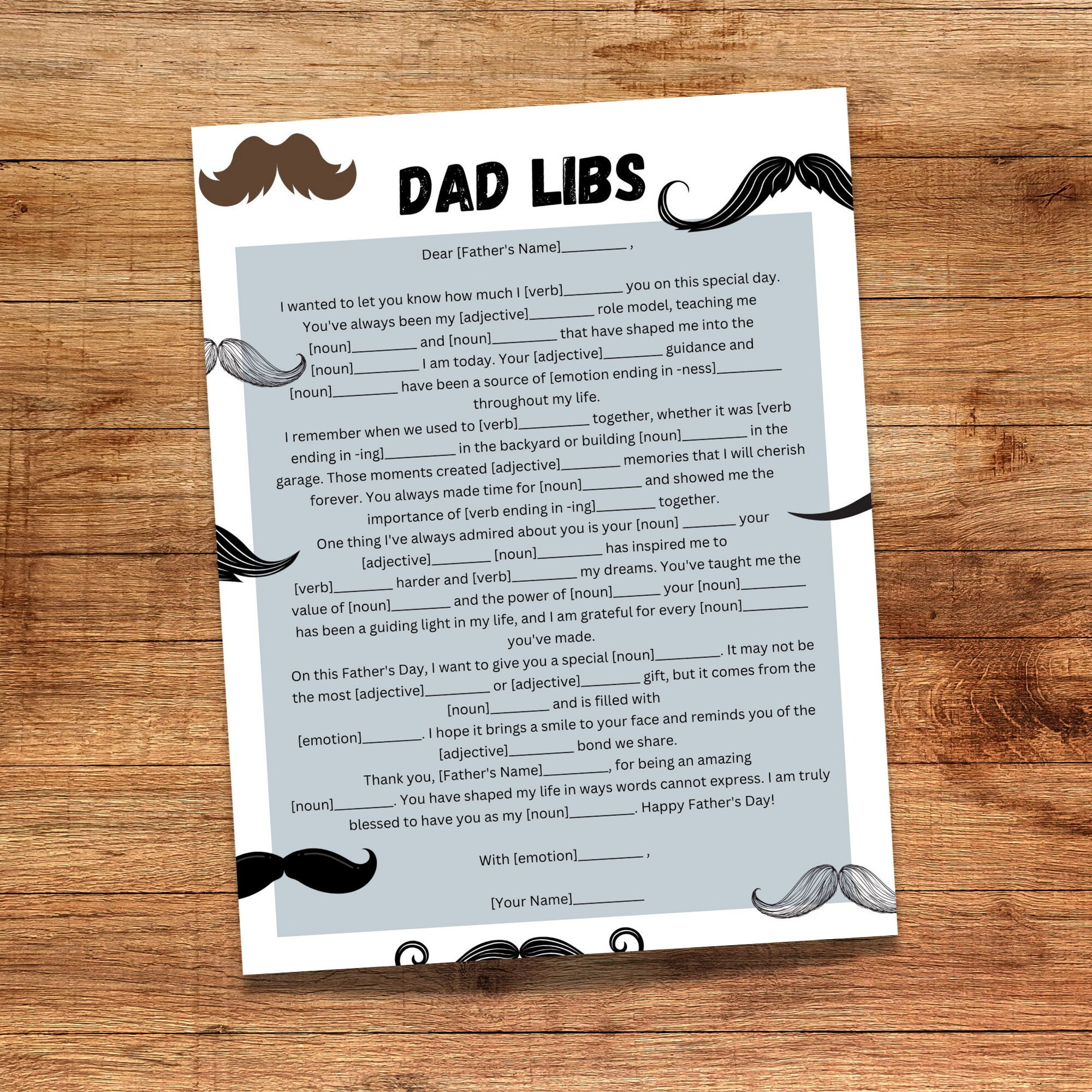 Father's Day Game, Father's Day Gift, Dad Libs Activity! Cool Dad ...