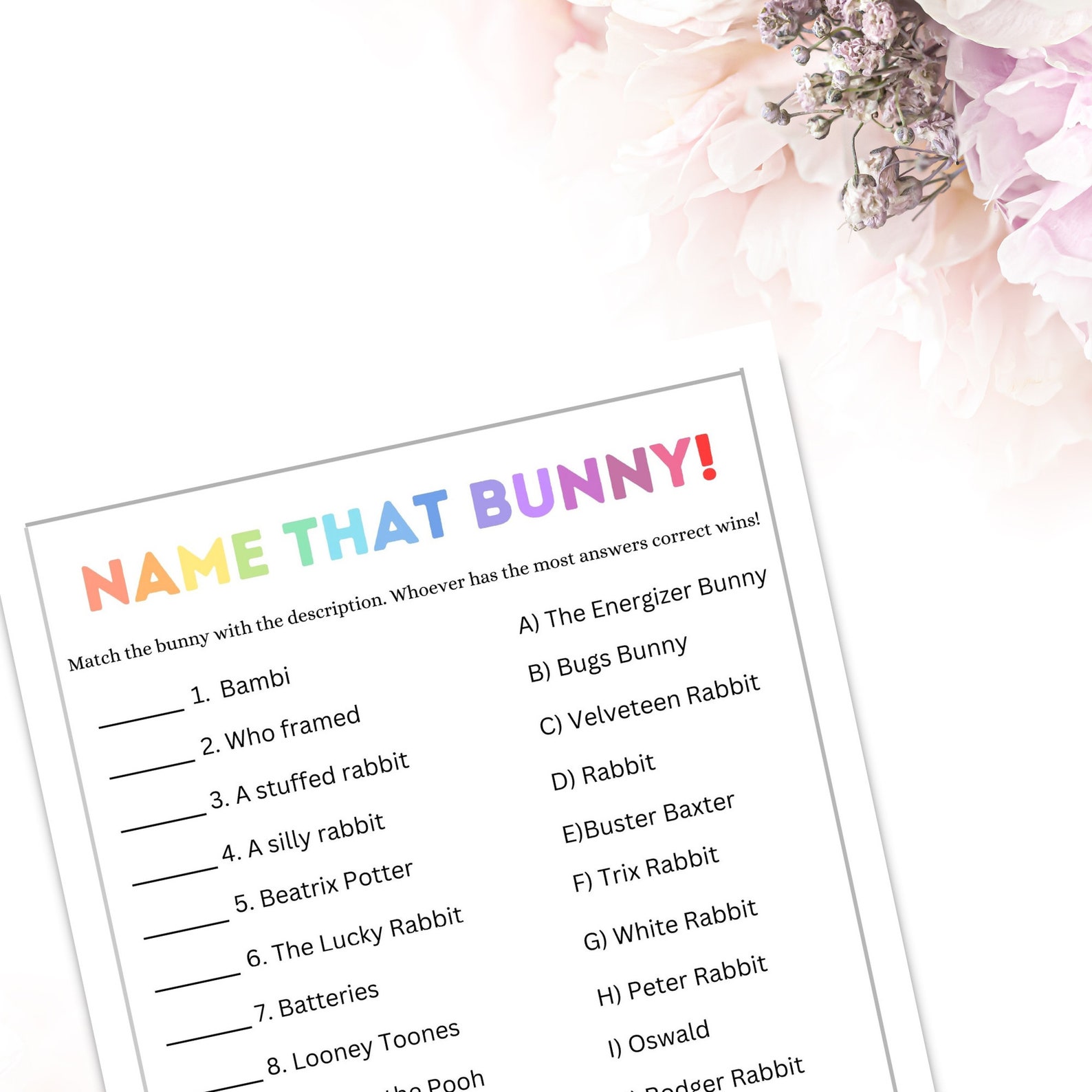 Famous Bunny Game | Funny Easter Games | Easter Games | Easter Games ...