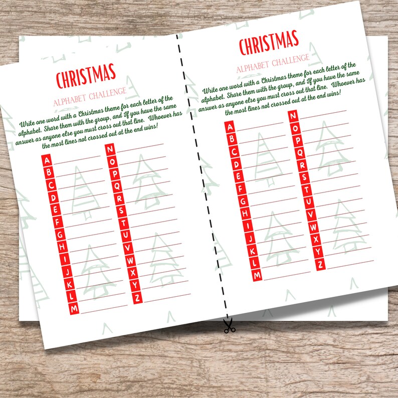 Christmas Scattergories, Christmas Alphabet Game, Christmas Party Game ...