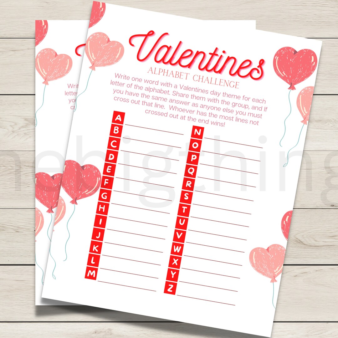 Valentine's Day Game Printable, Valentine's Game for Students, Groups ...