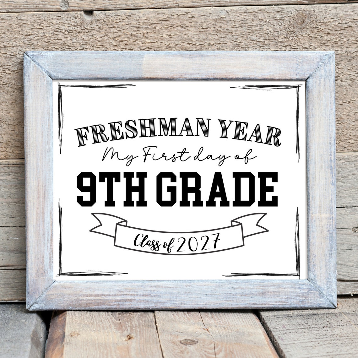 First Day of High School Printable First Day of 9th Grade - Etsy