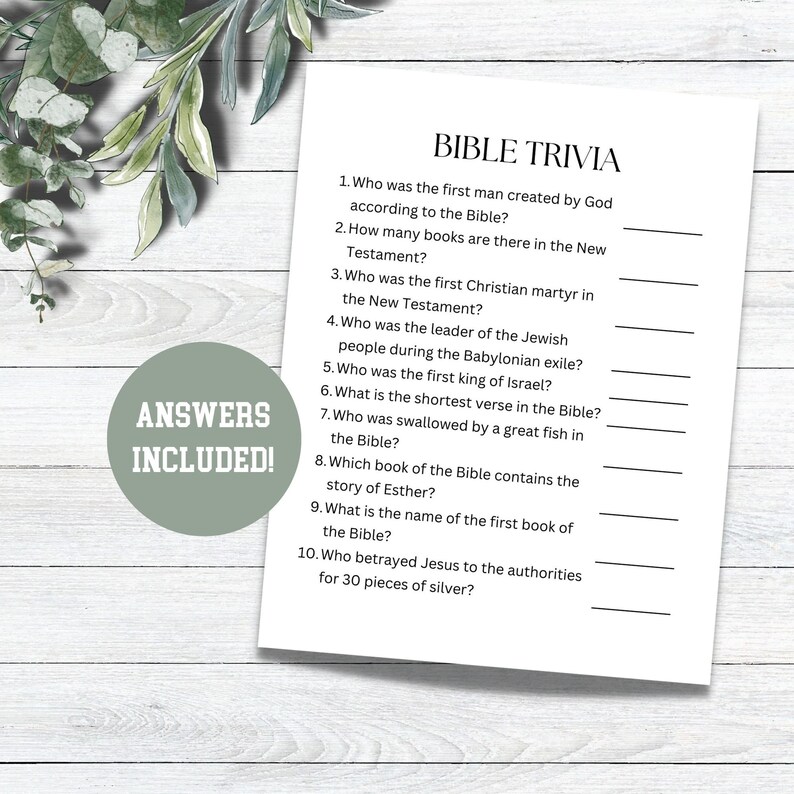 3 Bible Games Bible Trivia Bible Trivia Game Bible Games - Etsy
