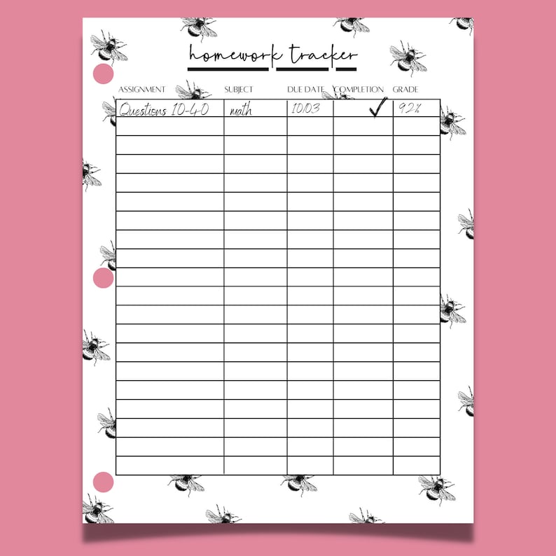 Printable Homework To-do-list , Fillable Homework Planner, Homework ...