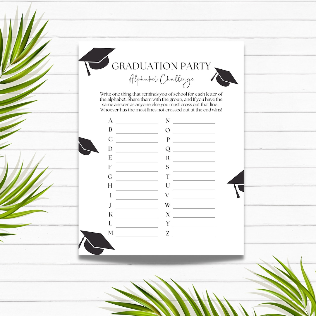Grad Games | Graduation Party Games | School Scattergories | Graduation ...