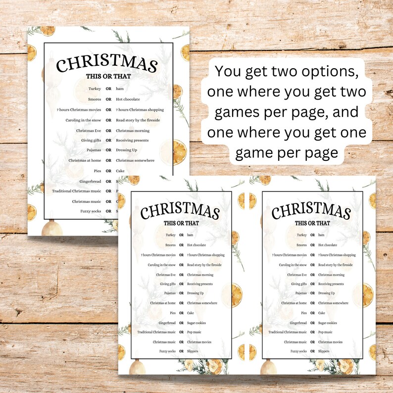 Christmas This or That Game, Xmas Would You Rather Games, Fun Christmas ...