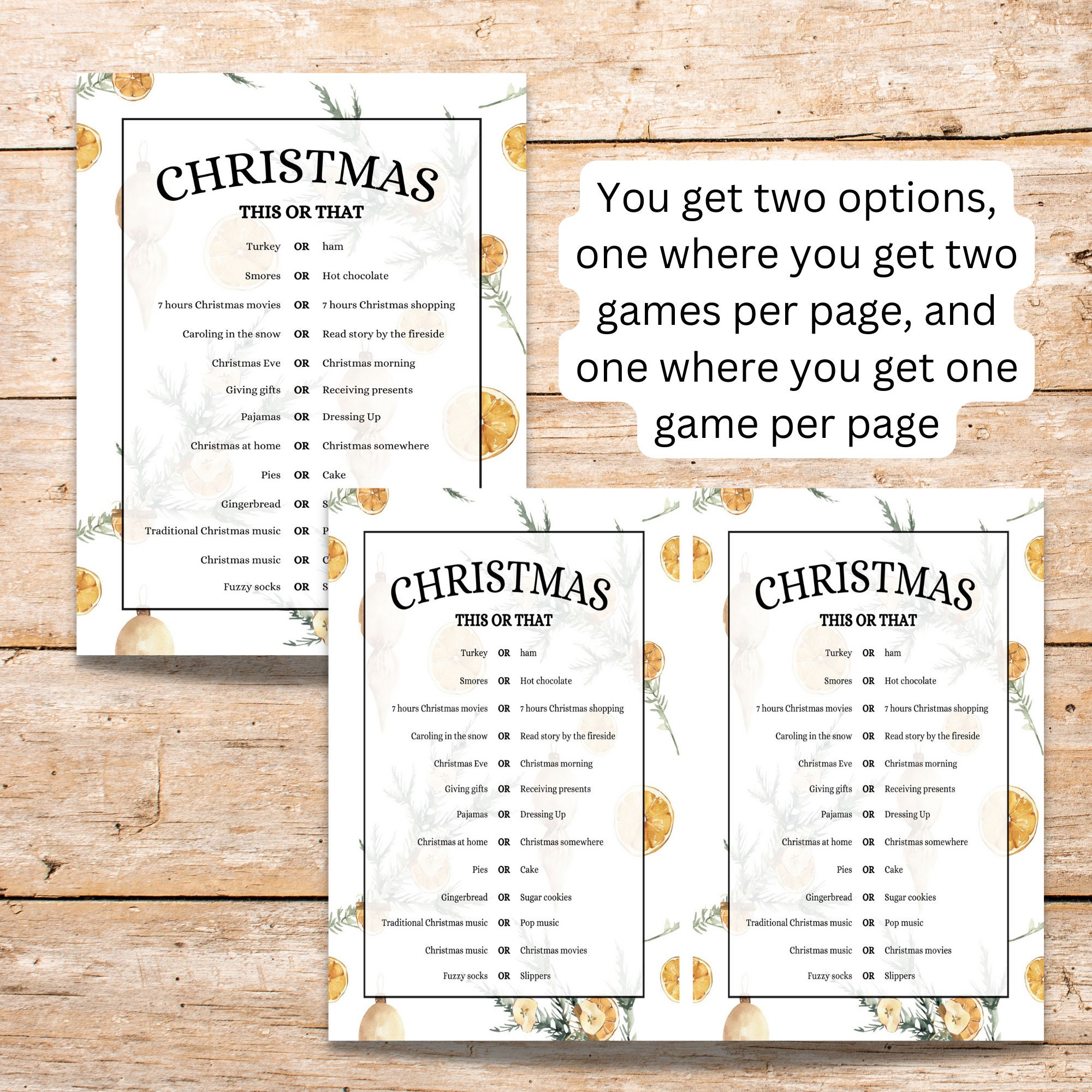 Christmas This or That Game, Xmas Would You Rather Games, Fun Christmas ...