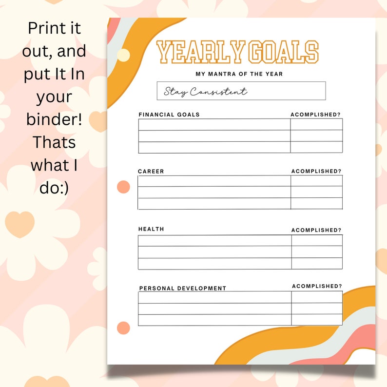 Top 4 Goals - Yearly Goals, Quarterly Goals, Monthly Goals, Weekly ...