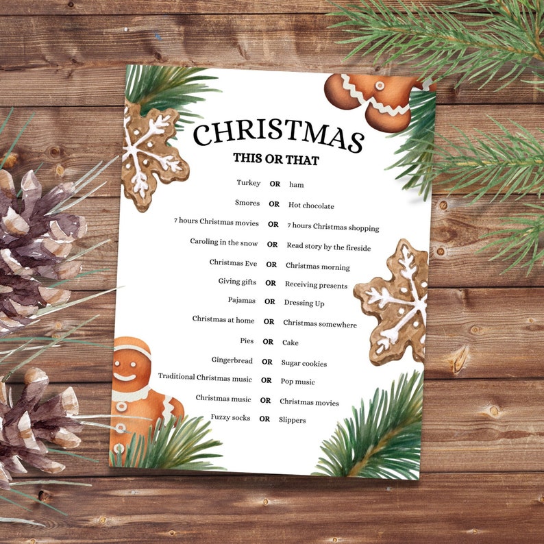Christmas This or That Game, Xmas Would You Rather Games, Fun Christmas ...