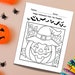 5 Halloween Coloring Page, Large Form for Toddler, Digital Download ...