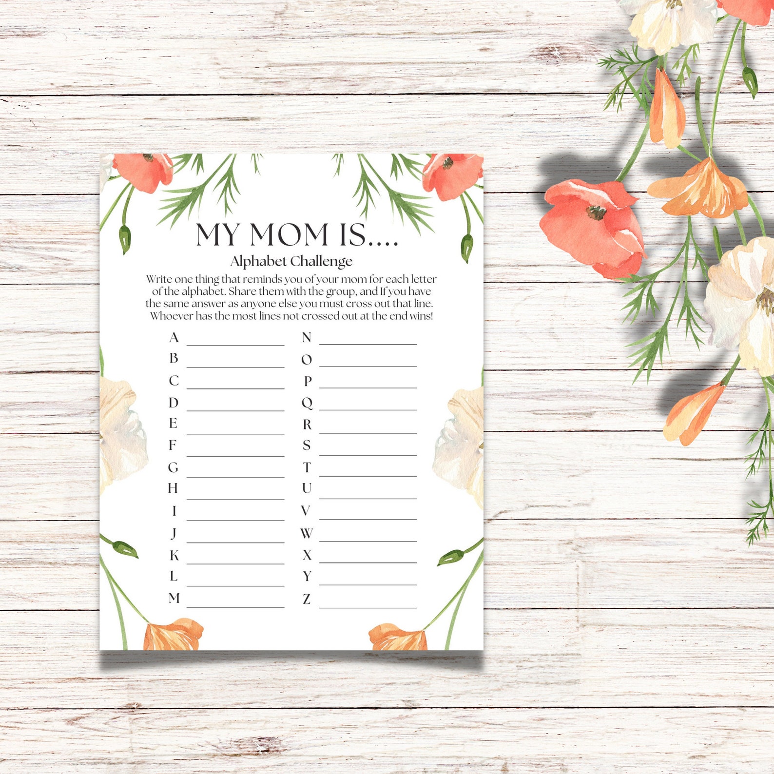 Printable Mother's Day Games Bundle, Mother's Day Quiz, Family Brunch ...