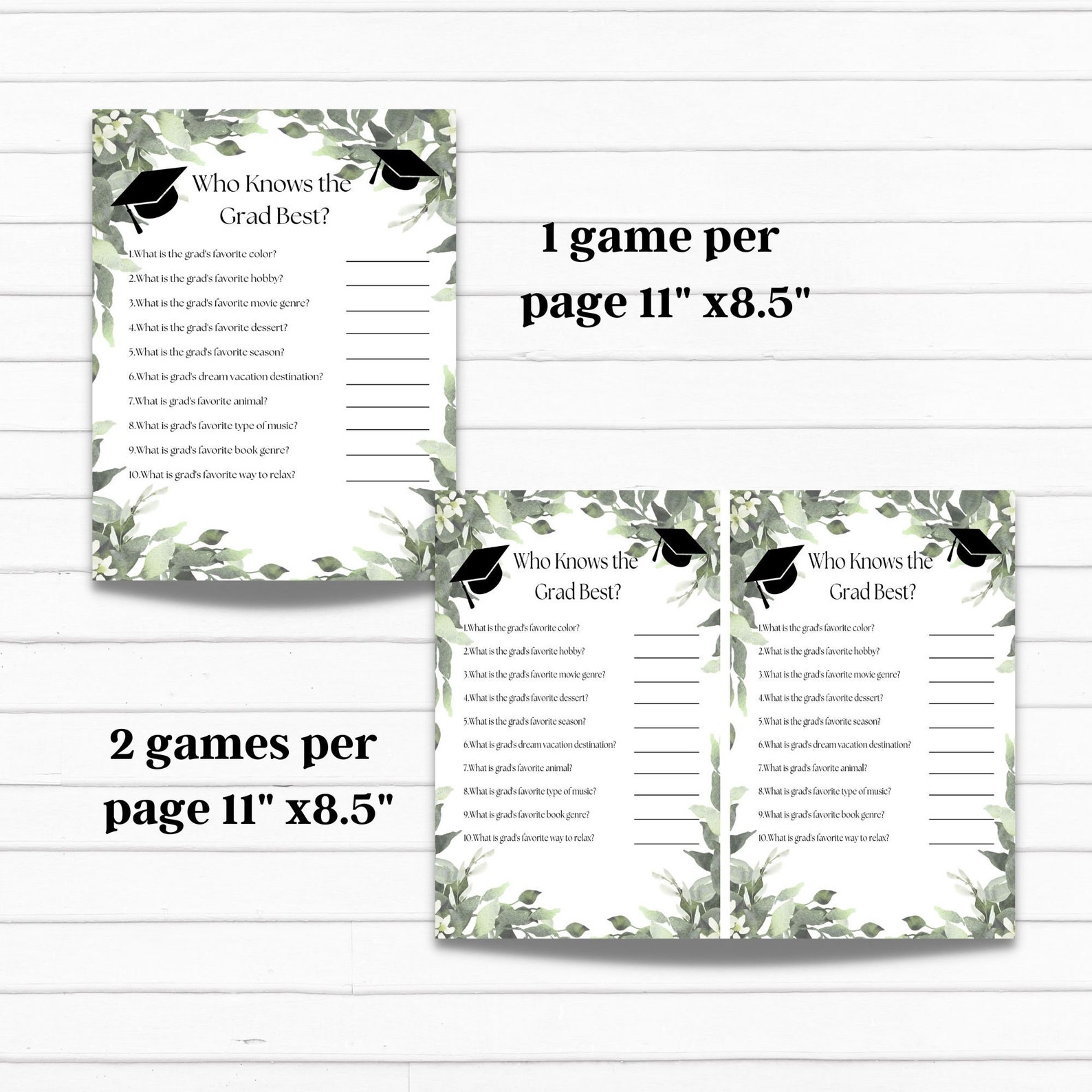 Graduation Games Bundle, Graduation Games Printable, Graduation Party ...