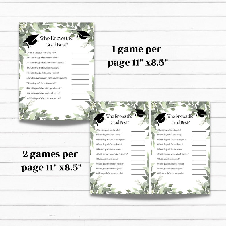Graduation Games Bundle, Graduation Games Printable, Graduation Party ...