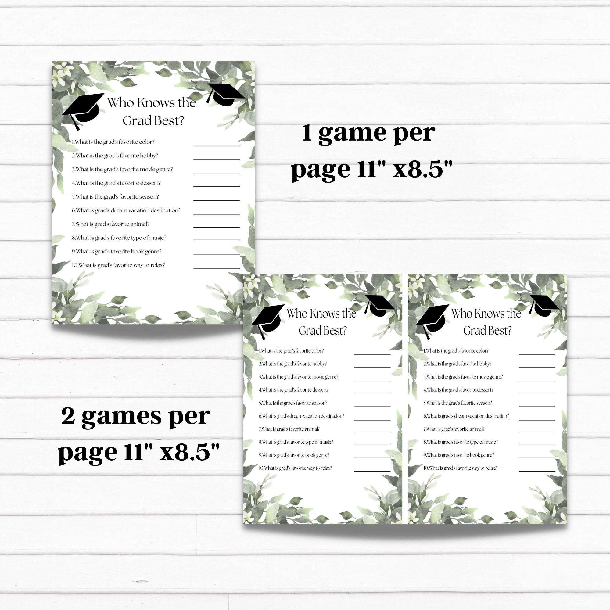 Graduation Games Bundle, Graduation Games Printable, Graduation Party ...