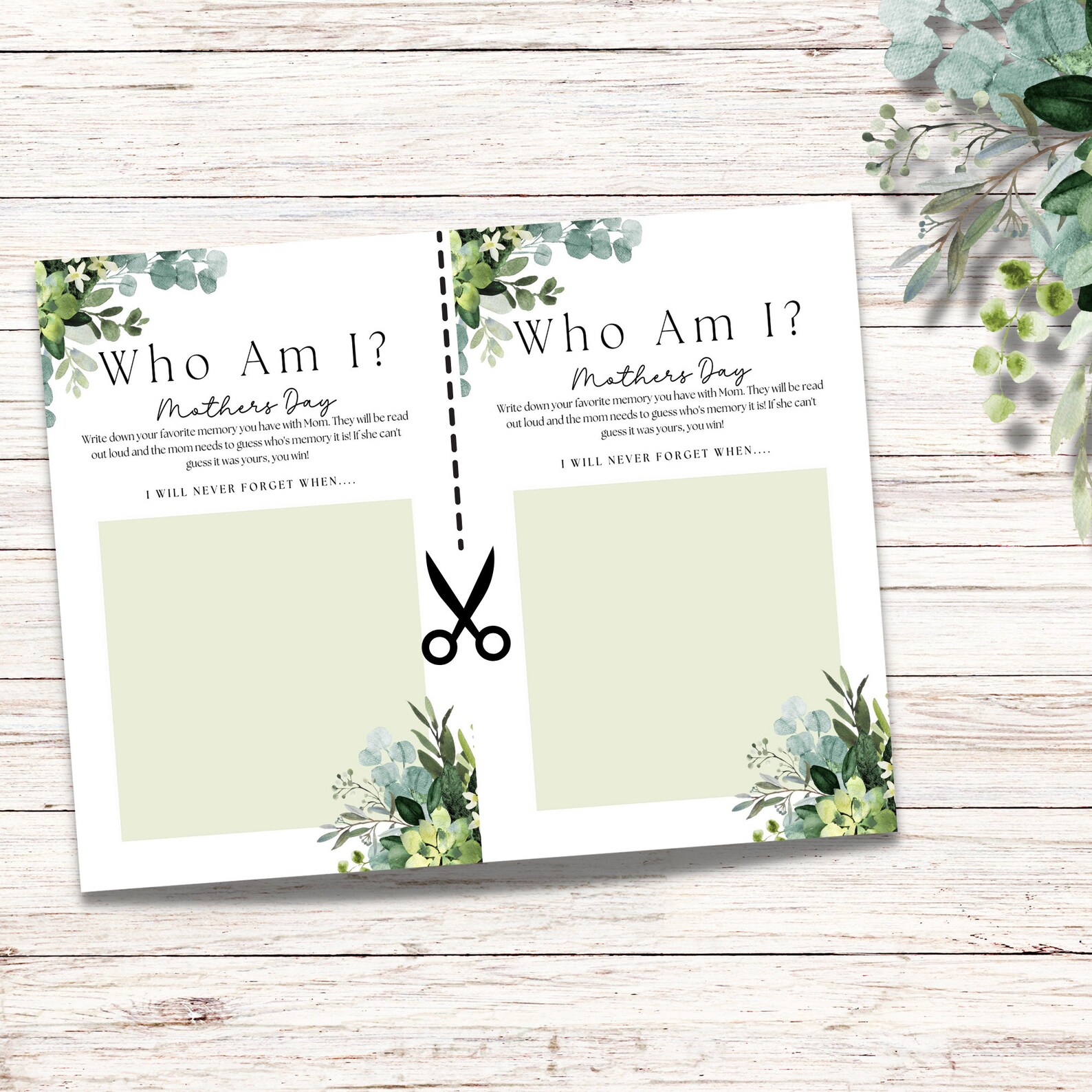 Mother's Day Game | Who Am I | Mother Day Memory Game | Printable ...