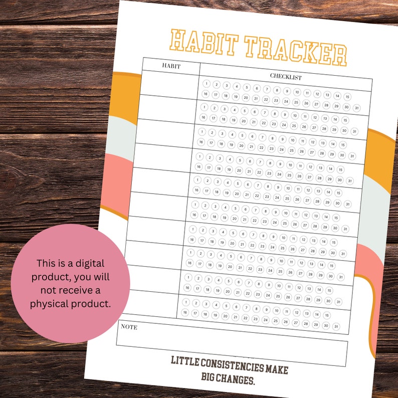 Monthly Habit Tracker Printable, Habit Tracker, Routine Tracker, 30 Day ...